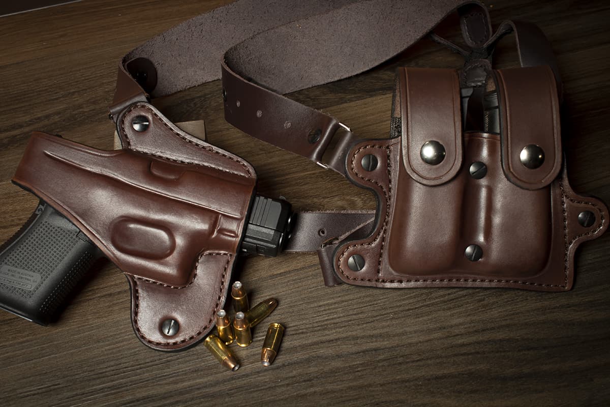Glock 19 Shoulder Holster Model X400 Kirkpatrick Leather Holsters Glock 19 Shoulder Holster Model X400 Kirkpatrick Leather Holsters