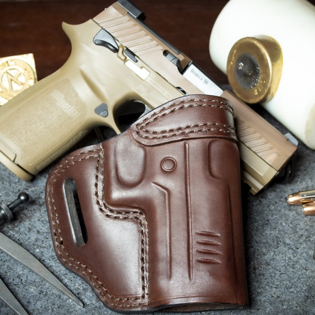 Quickship SIG P320 OWB Leather Holster - Texas Strong Side