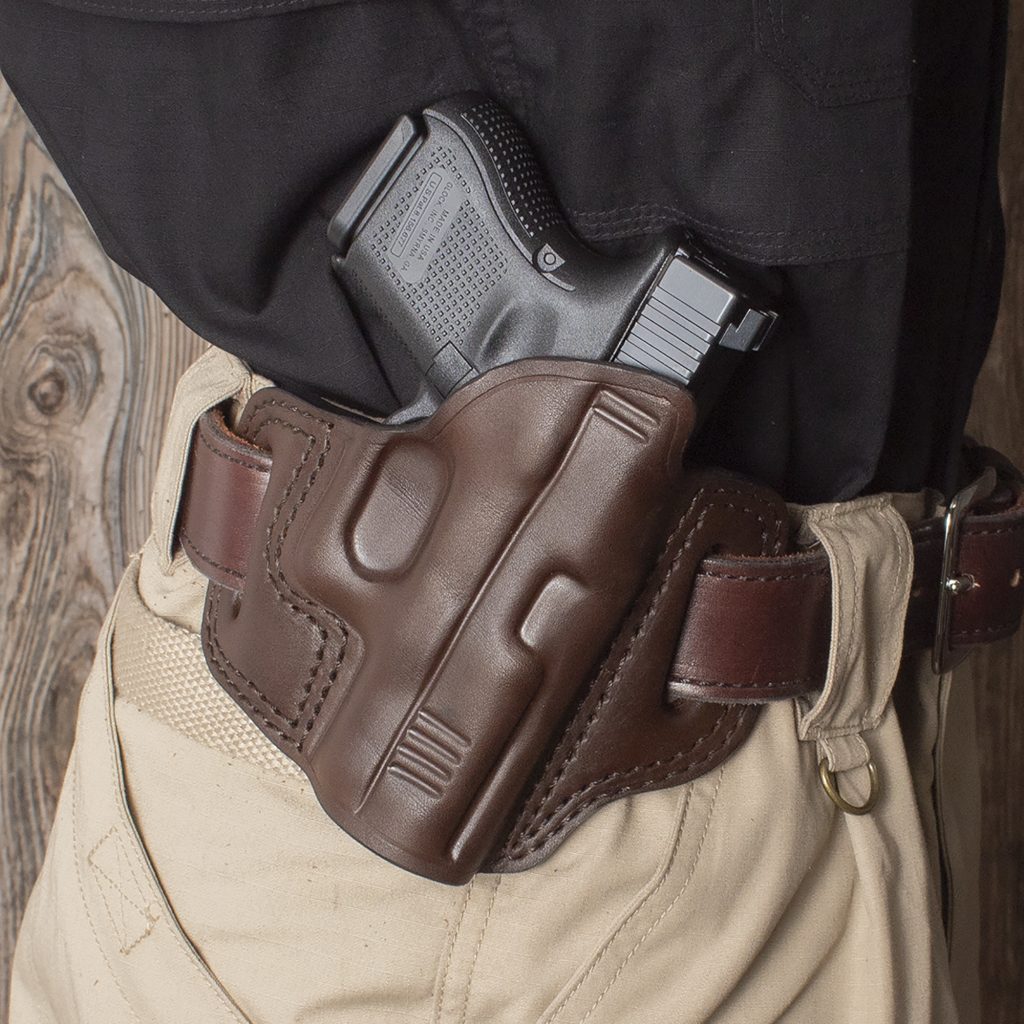 Quickship Glock 26 Pancake Style Leather Holster Model 2010